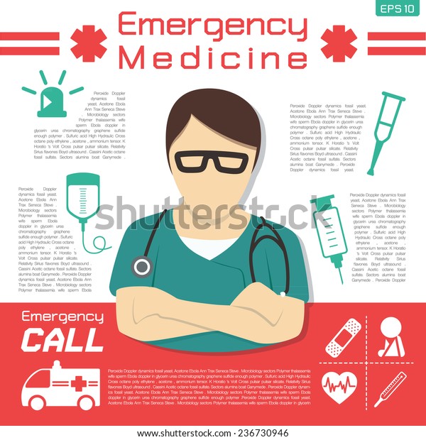 Vector Set Emergency Medical Infographic Stock Vector (Royalty Free ...