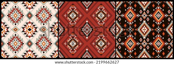Vector Set Ethnic Tribal Geometric Patterns Stock Vector (Royalty Free ...