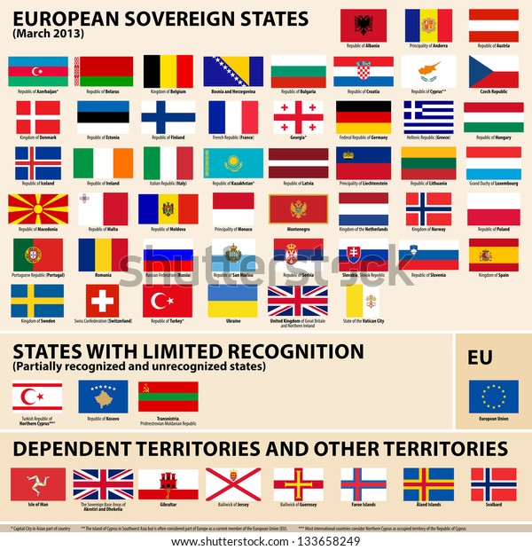 Vector Set Flags European Sovereign Partially: เวกเตอร์สต็อก (ปลอดค่า ...