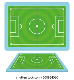 Mock Football Field Different Projections Isolated Stock Vector ...