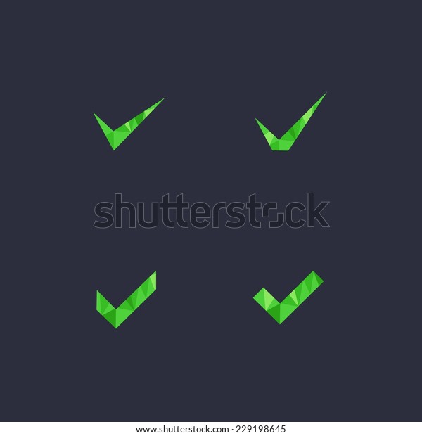 Vector Set Four Check Mark Icons Stock Vector (Royalty Free) 229198645 ...