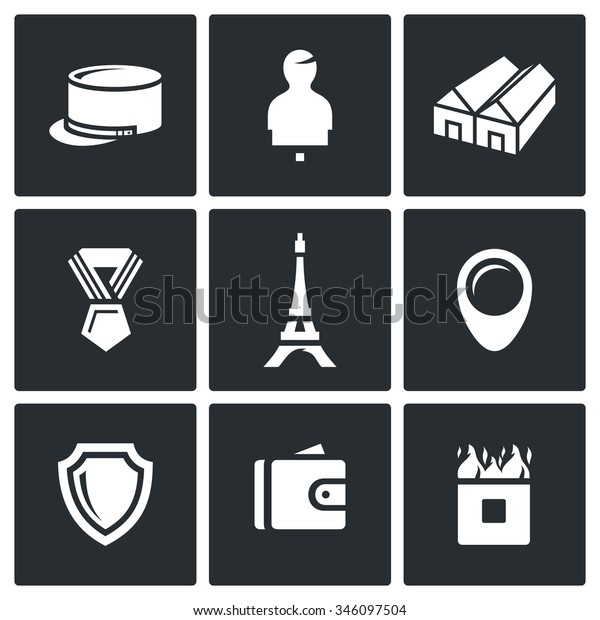 Vector Set French Legion Icons Kepi Stock Vector (Royalty Free ...