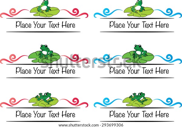Vector Set Frog Calligraphic Design Elements Stock Vector (Royalty Free ...