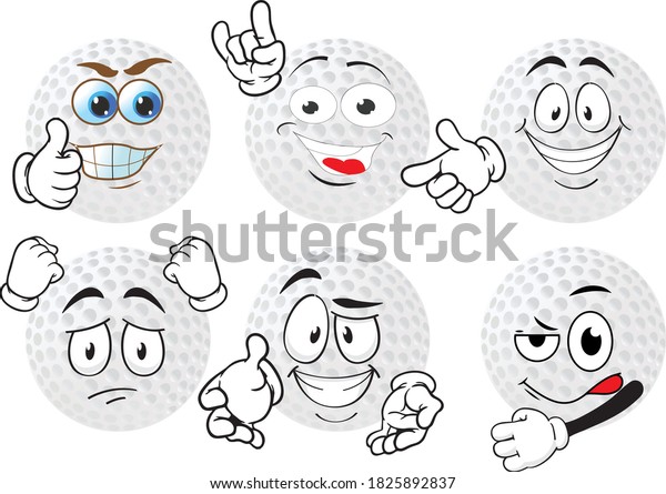 Vector Set Funny Cartoon Icons Shape Stock Vector (Royalty Free ...