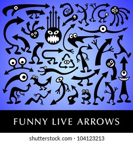 Vector Set Funny Live Arrows Stock Vector (Royalty Free) 104123213 ...