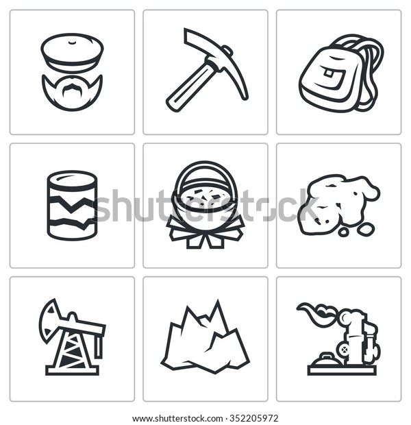 Vector Set Geology Icons Geologist Instrument Stock Vector (Royalty ...