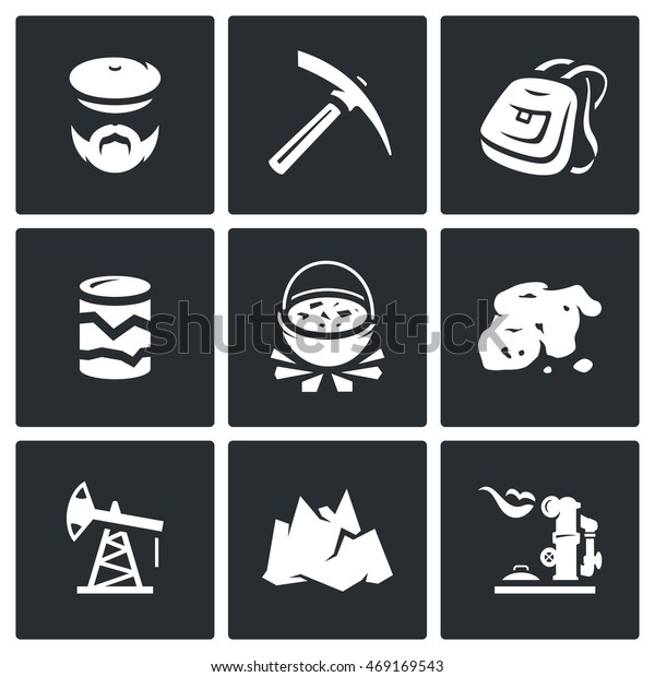 Vector Set Geology Icons Geologist Instrument Stock Vector (Royalty ...