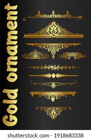 Vector Set Gold Ornament Stock Vector (Royalty Free) 1918683338 ...