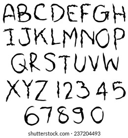 Complete Vector Set Irregular Shaped Alphabet: vector de stock (libre ...