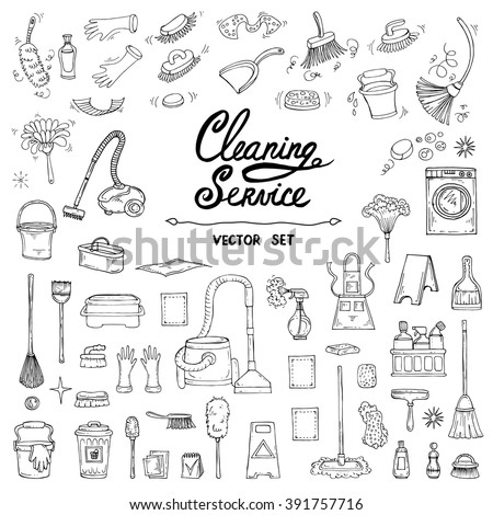 Vector Set Hand Drawn Isolated Doodles Stock Vector (Royalty Free ...