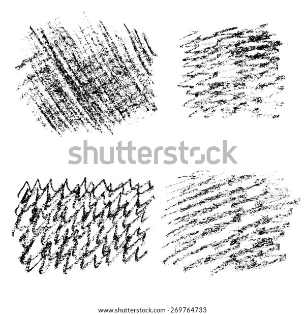 Vector Set Hand Drawn Scratch Elements Stock Vector (Royalty Free ...