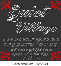 Vector Set Handwritten Abc Letters Handcrafted Stock Vector (Royalty ...