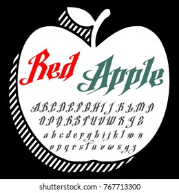 Vector Set Handwritten Calligraphic Fonts Abc Stock Vector (Royalty ...