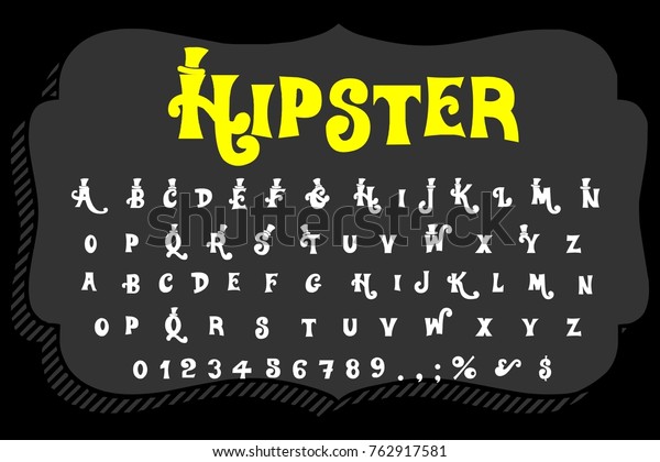 Vector Set Handwritten Fonts Alphabet Letters 库存矢量图(免版税)762917581 Shutterstock