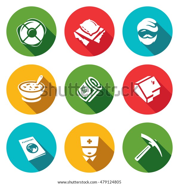Vector Set Homeless Icons Help Homelessness Stock Vector (Royalty Free ...