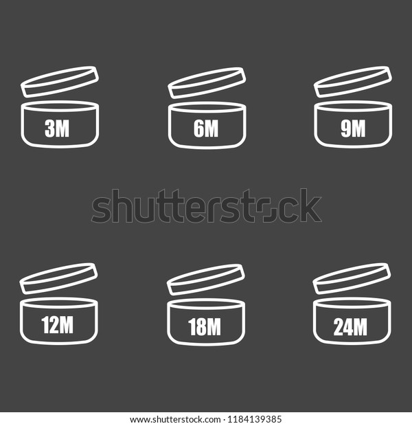 Vector Set Icons Indicating Period Product: เวกเตอร์สต็อก (ปลอดค่า ...