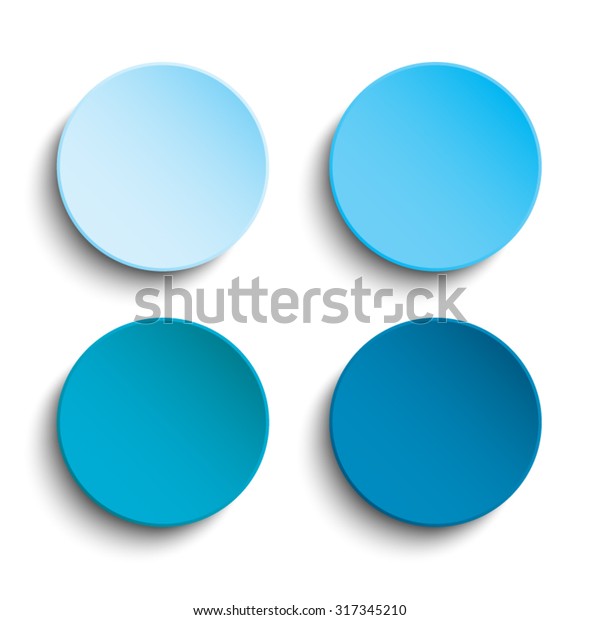 Vector Set Illustration Blue Paper Circle Stock Vector (Royalty Free ...