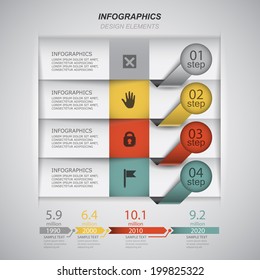Vector Set Infographics Banner Timeline Template Stock Vector (Royalty ...