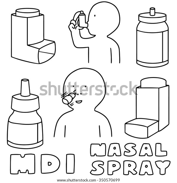 Vector Set Inhalation Medicine Nasal Spray Stock Vector (Royalty Free ...