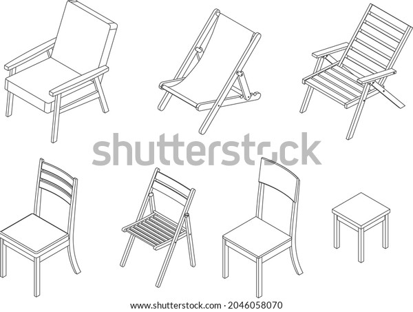 2,141 Chair 3d Drawing Stock Vectors, Images & Vector Art | Shutterstock