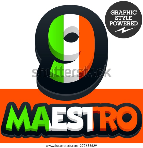 Vector Set Italian Flag Alphabet File Stock Vector (Royalty Free ...