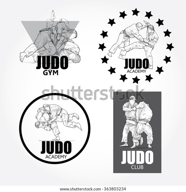 Vector Set Judo Logos Labels Badges Stock Vector (Royalty Free ...