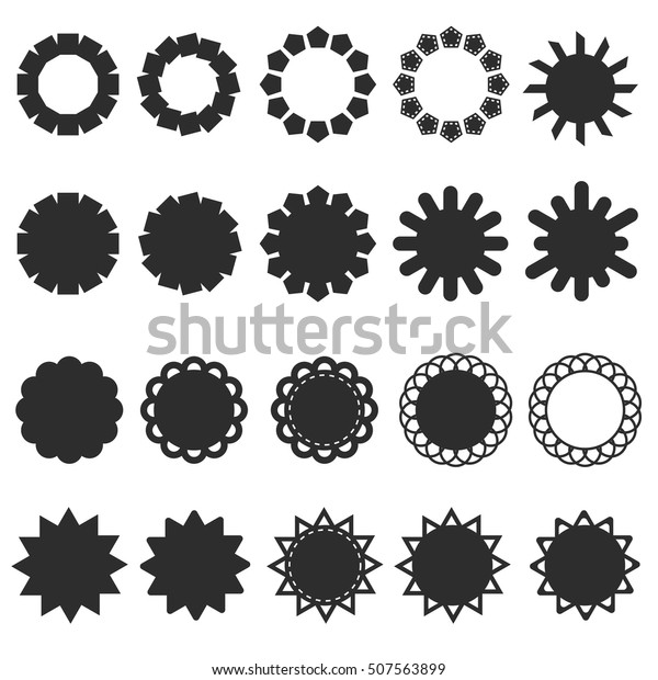 Vector Set Label Tag Silhouette Sticker Stock Vector (Royalty Free ...
