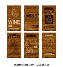 Vector Set Labels Alcohol Product Wine Stock Vector (Royalty Free ...