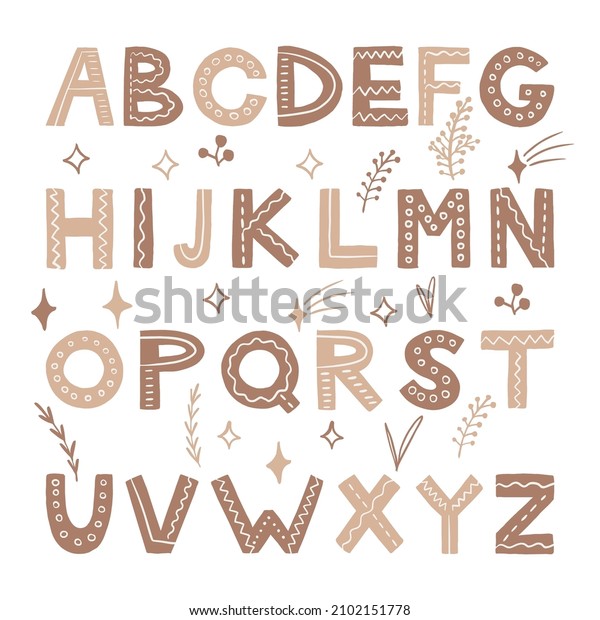 Vector Set Letters Alphabet Picture Stock Vector (Royalty Free ...
