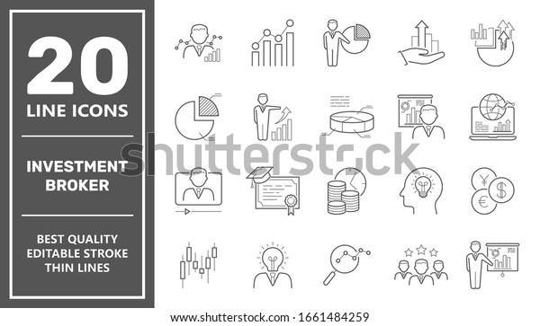 Conjunto de vectores de iconos lineales: vector de stock (libre de ...