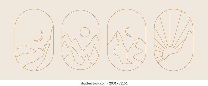 Vector Set Linear Symbols Iconslogo Design Stock Vector (Royalty Free ...