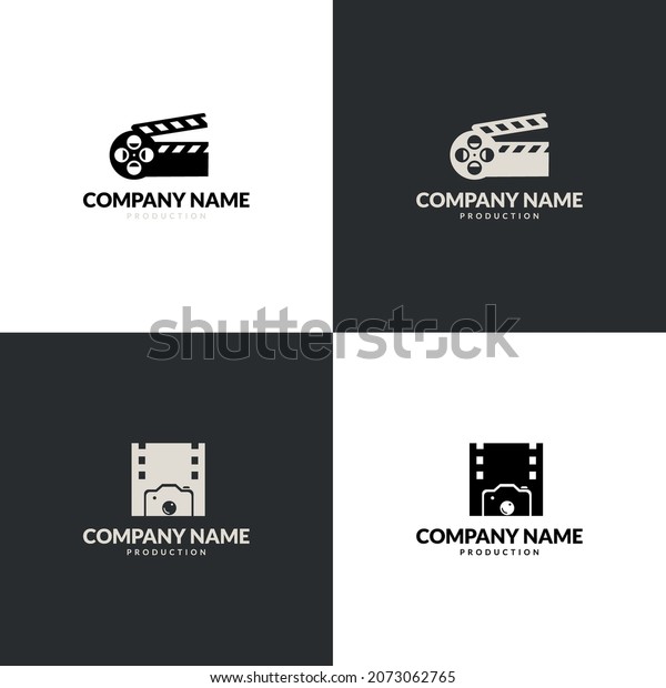 Vector Set Logos Film Clappers Clapboard Stock Vector (Royalty Free ...