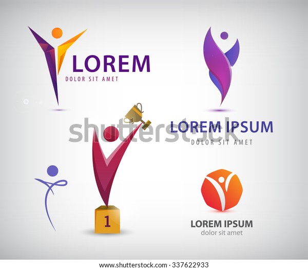 Vector Set Man Human Leadership Logos Stock Vector (Royalty Free) 337622933