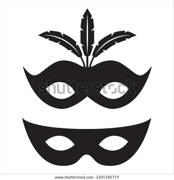 Vector Set Masquerade Ball Masks Silhouettes Stock Vector (Royalty Free ...
