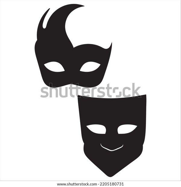 Vector Set Masquerade Ball Masks Silhouettes Stock Vector (Royalty Free ...
