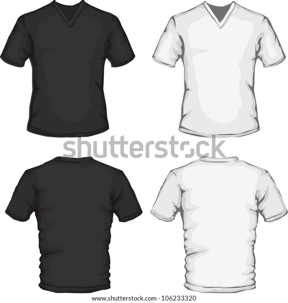Vector Set Mens V Neck Shirt Stock Vector (Royalty Free) 106233320 ...