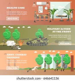 Vector Set Military Horizontal Banners Health Stock Vector (Royalty ...
