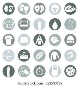 Vector Set Mix Martial Arts Icons Stock Vector (Royalty Free) 527452471