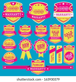 Vector Set Modern Labels Stickers Ribbons Stock Vector (Royalty Free ...
