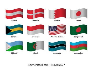 Vector Set National Country Flags Stock Vector (Royalty Free ...