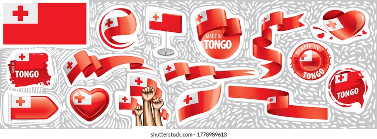 Tonga flag Royalty Free Stock SVG Vector