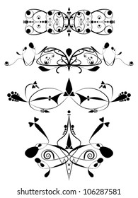 Vector Set Ornate Design Elements Stock Vector (Royalty Free) 106287581 ...