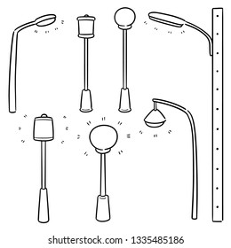 Vector Set Outdoor Lamp Stock Vector (Royalty Free) 1335485186 ...