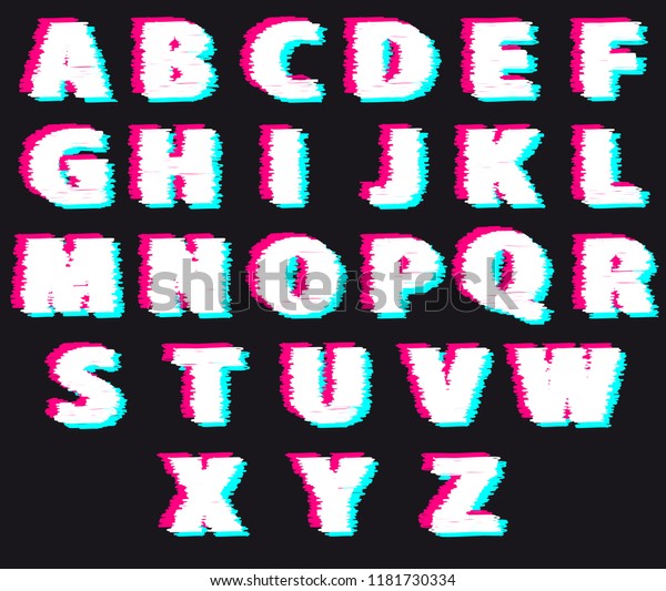 Vector Set Outline Letters Alphabet Font Stock Vector (Royalty Free ...