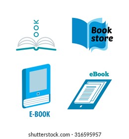 Vector Set Paper Ebooks Icons Isolated Stock Vector (Royalty Free ...