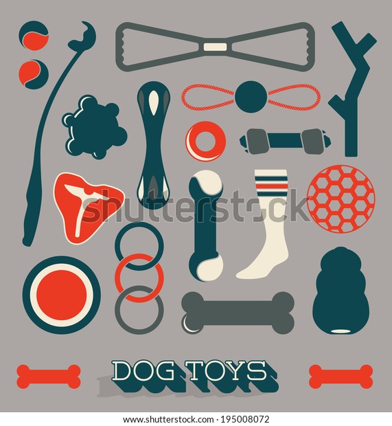 Vector Set Pet Dog Toys 스톡 벡터(로열티 프리) 195008072 | Shutterstock