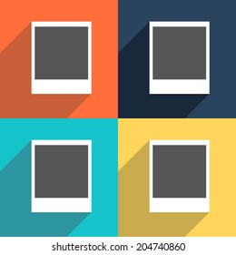Vector Set Photo Blanks On Color Stock Vector (Royalty Free) 204740860