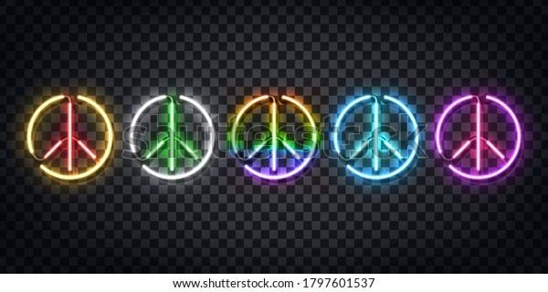 Vector Set Realistic Isolated Neon Sign Stock Vector (Royalty Free ...