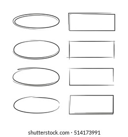 Vector Set Rectangle Circle Frames Stock Vector (Royalty Free ...