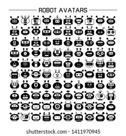 Vector Set Robot Avatar Icons: เวกเตอร์สต็อก (ปลอดค่าลิขสิทธิ์ ...